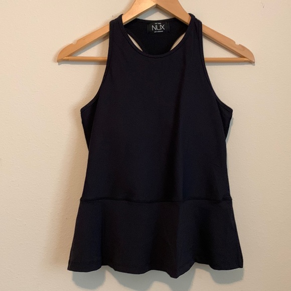 NUX | Tops | Nux Active Black Up Down Tank Top Barre Yoga Pleated Size ...